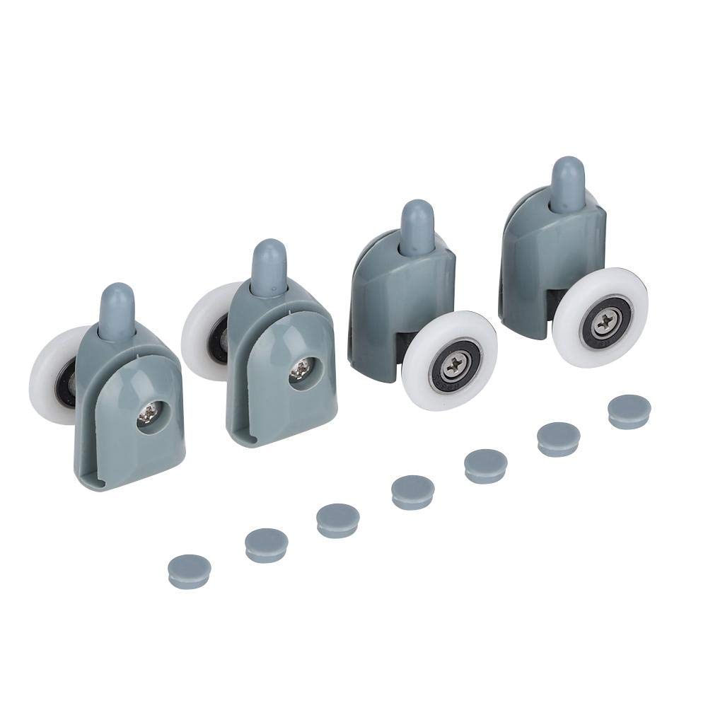 Plastic Glass Bearing Rollers, 4Pcs Shower Sliding Door Wheels for 5MM ...