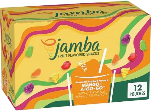 Amazon.com : Jamba Mango- A-Go-Go Fruit Flavored Snacks 12 Count, 50.4 ...