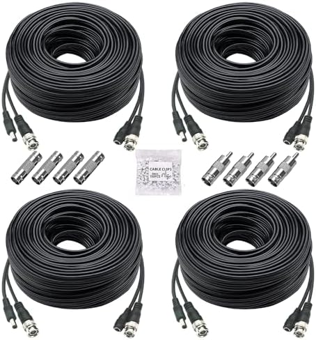 Swann BNC Coaxial Cable for Security Camera CCTV System, Audio Video ...