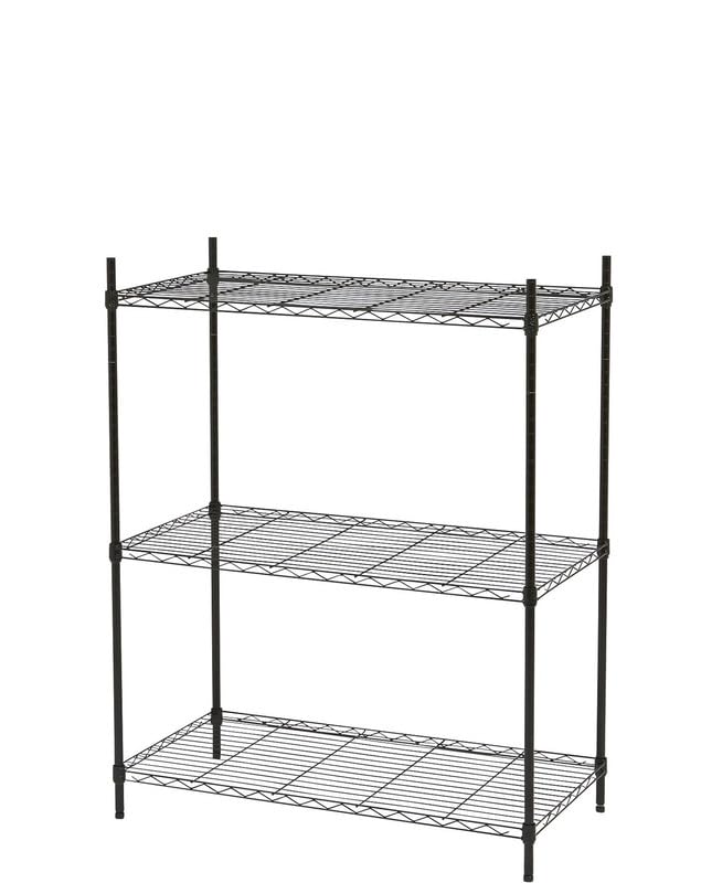 Multi-Purpose Storage Organizer Rack | 3 Powder-Coated Wire Shelfs of ...