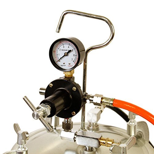TCP Global Pressure Tank Paint Spray Gun with 1.5 Mm Nozzle 2-1/2 Gal ...