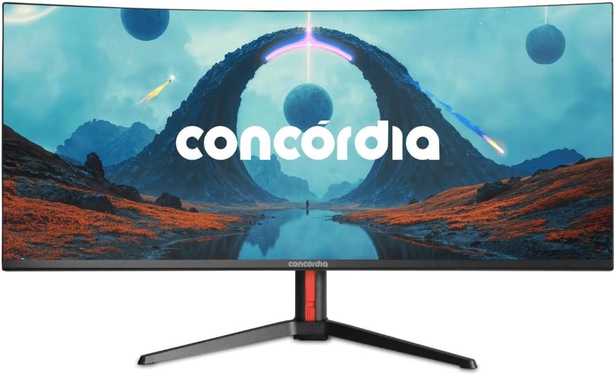 Monitor Concórdia Gamer Curvo Ultrawide UZ340 34'' WQHD 165hz 1ms 2 ...