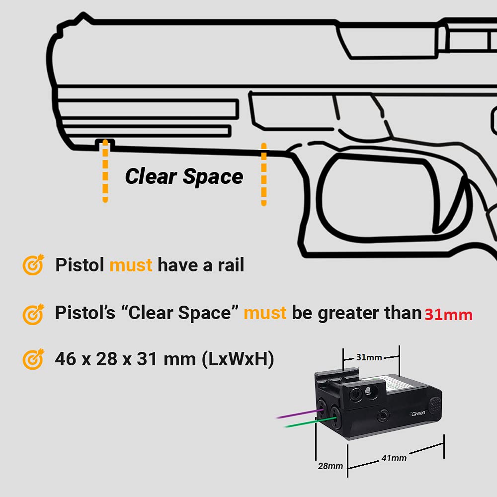 Buy HiLight P3PB Purple Laser Blue Laser Duo Sight Combo for Pistol ...