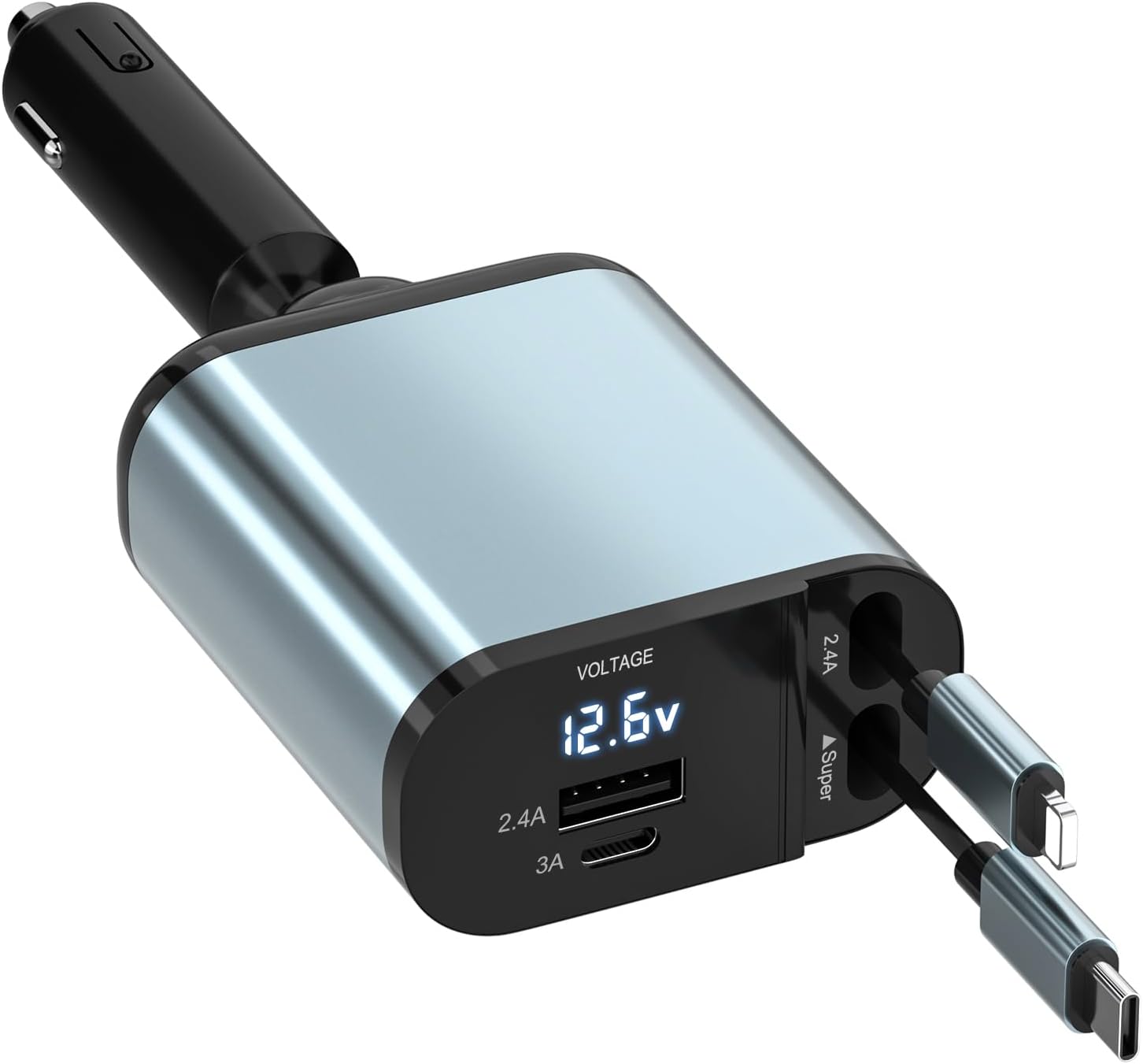 Amazon.com: Retractable 4 in 1 Fast 69W Car Phone Charger - 2 ...