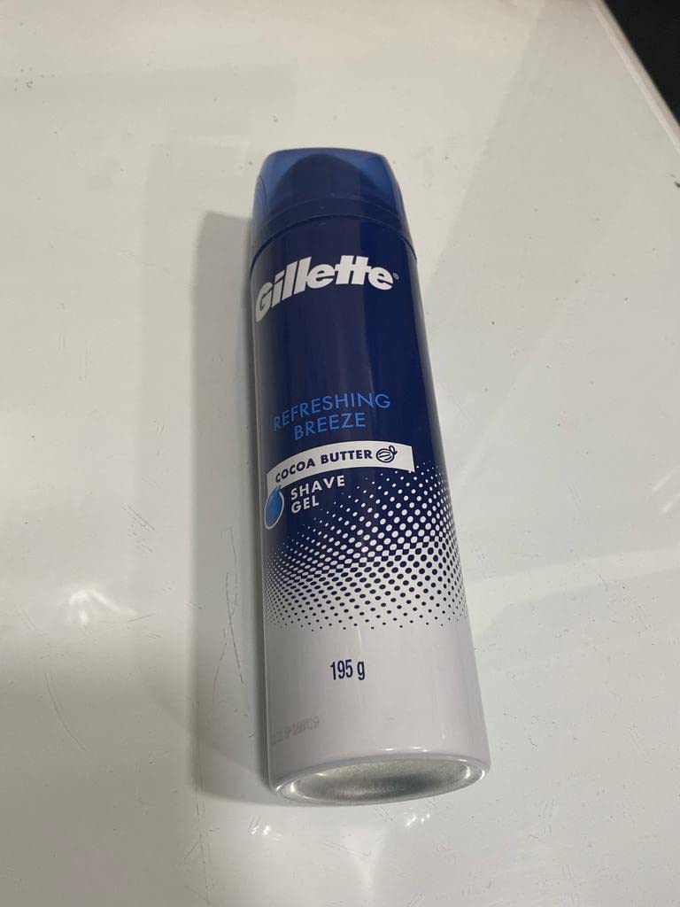 Gillette Shaving Gel Refreshing Breeze With Cocoa Butter 195 Gm, White ...