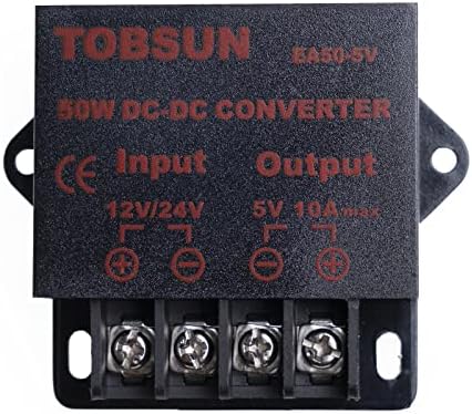 Amazon.com: JYJMQ DC 12V 24V to 5V 10A 50W Converter DC Voltage Reducer ...