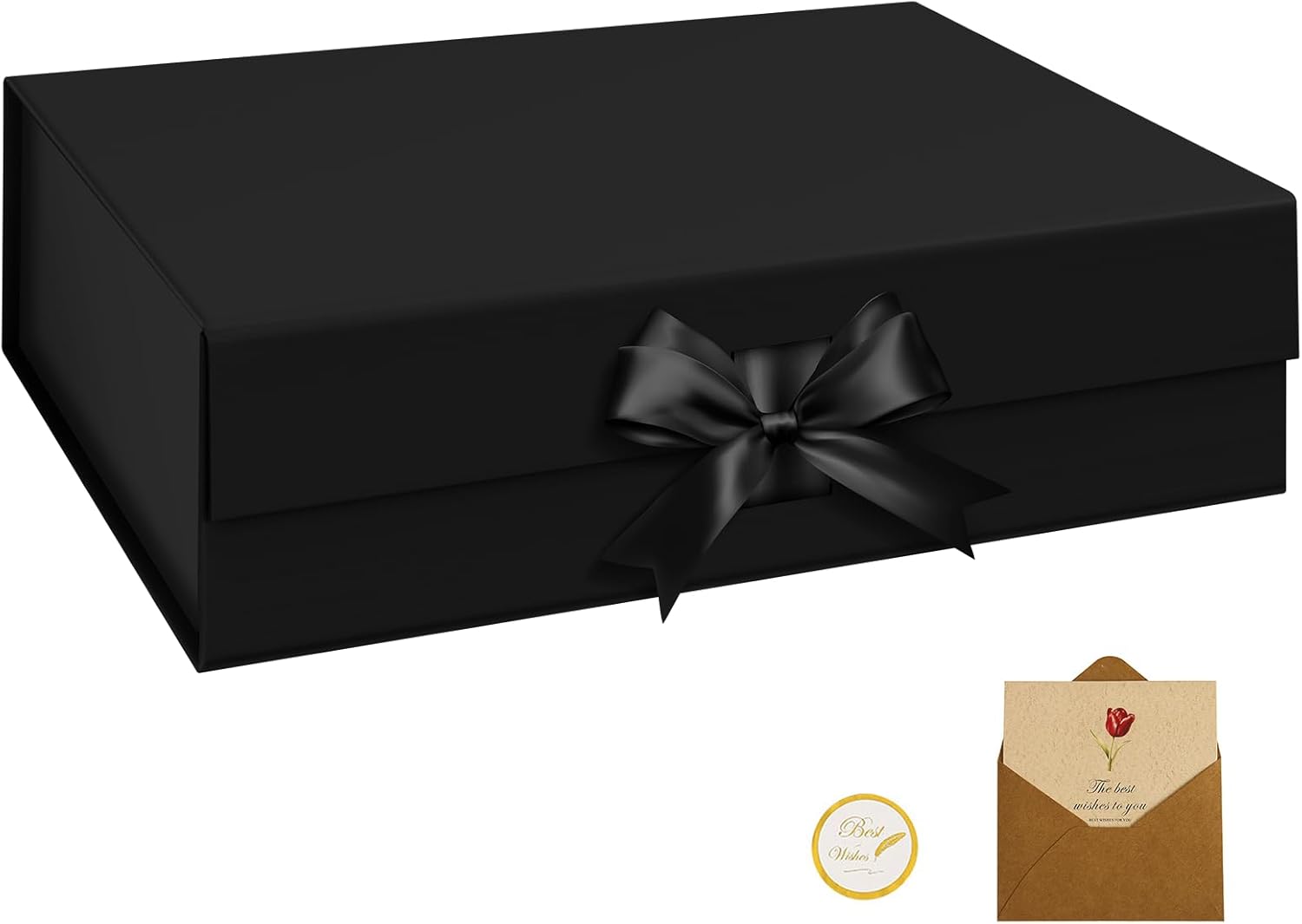 Amazon.com: WARMGBOXCO Gift Boxes 10.4x7.5x3.1Inch,1 Pcs Black Gift ...