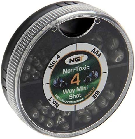NGT 4 Way Dispenser - Non Toxic Fishing Split Shot - AAA, BB, 4,6 ...