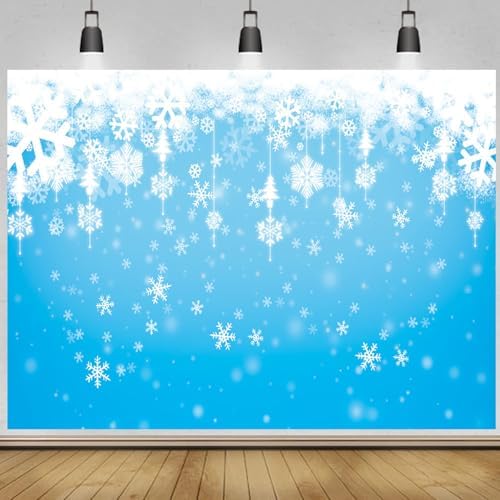 Amazon.com : Allenjoy 8x6ft Ice Blue Winter Backdrop 1st First Birthday ...