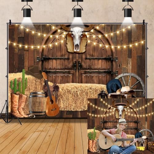 Amazon.com : OFILA Western Cowboy Backdrop 10x8ft Wild West Rustic ...