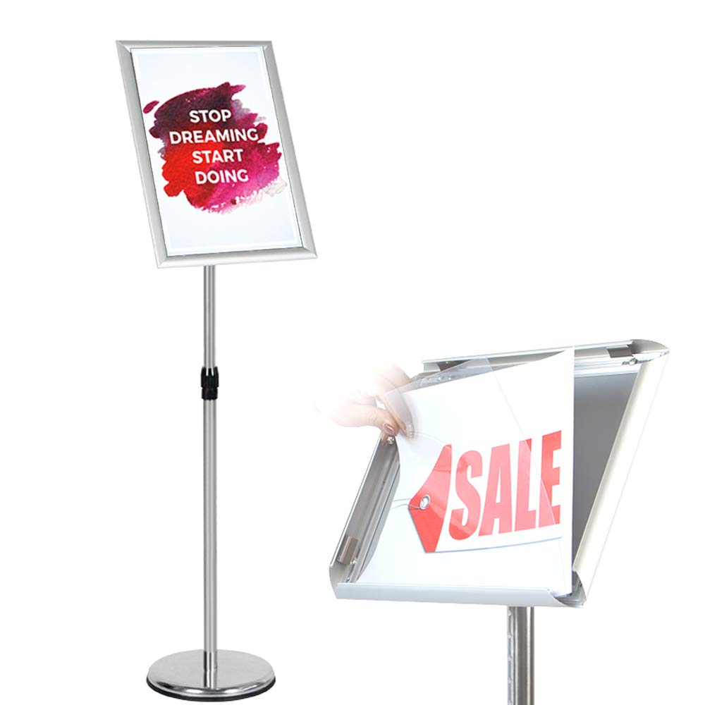 Buy Stand A4 Notice Display Stand Sign Holder Adjusted Height Angle ...