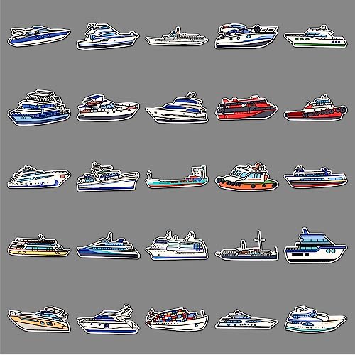 Boat Stickers 50 Pcs Cute Cartoon Cruise Ship Stickers for Skateboard ...