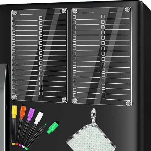 Acrylic Magnetic Dry Erase Board for Fridge, 12"x8" Clear Magnetic to ...