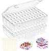 Amazon.com: OUTUXED Bead Organizer Box, 72Pcs Small Clear Plastic Bead ...