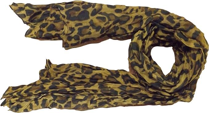 Fat-catz-copy-catz Celebrity Light Brown Leopard Animal Print Shawl Scarf Shawls Scarves Sarong ...