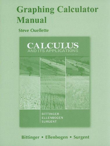Buy Graphing Calculator Manual for Calculus and Its Applications Book ...