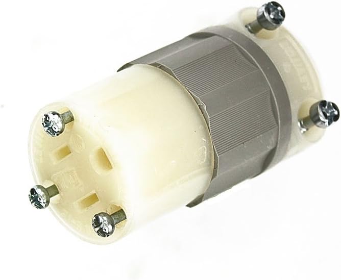 Amazon.com: Leviton 5269-CG 15 Amp, 125 Volt, Connector, Straight Blade ...