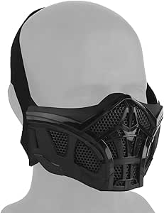 Amazon.com : Airsoft Half Face Masks, Half Lower Steel Mesh Airsoft ...