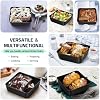 Homikit 6 Inch Square Cake Tin Set of 2, Stainless Steel Small Cake ...
