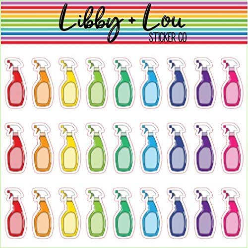 Amazon.com: Spray Bottles Planner Stickers | Cleaning | Libby + Lou ...