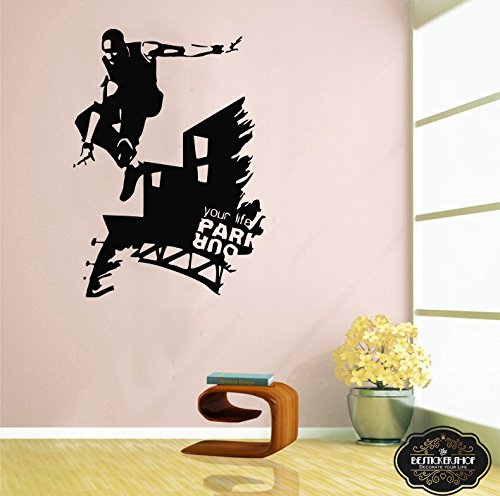 Amazon.com: Parkour Wall Decal Street Sport Decals Parkour Sticker ...