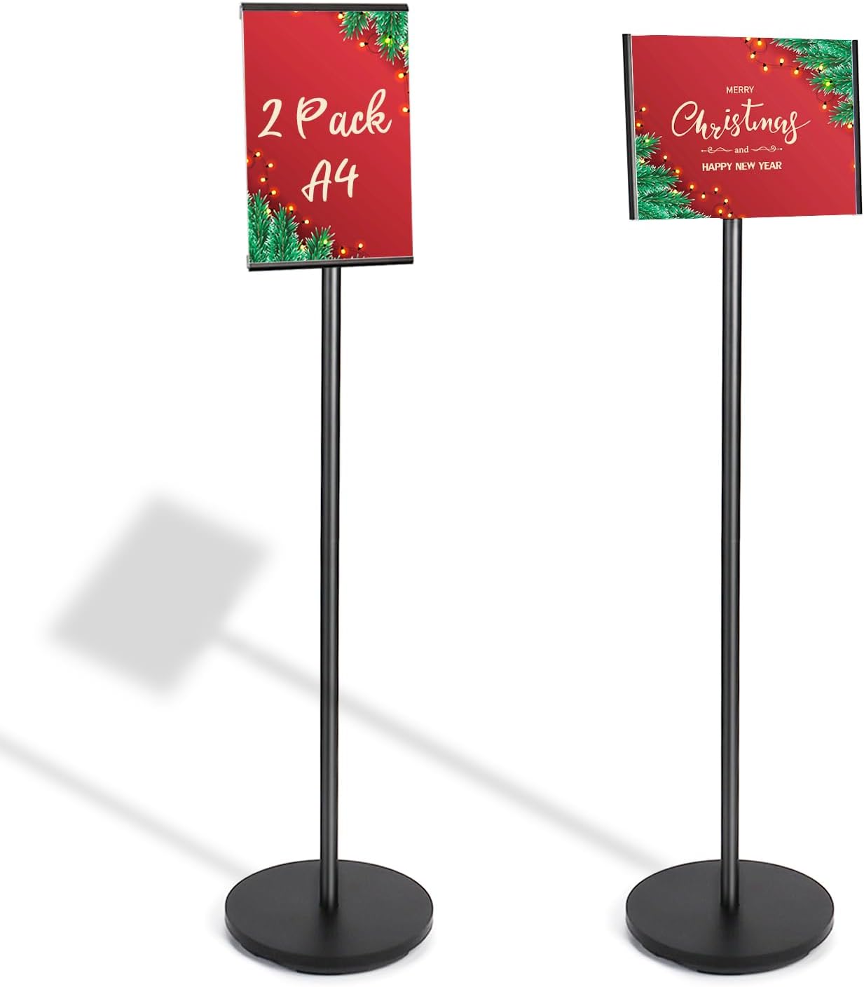 RayLove 2 Pack Floor Standing Poster Stand,A4 Sign Holder Stand ...
