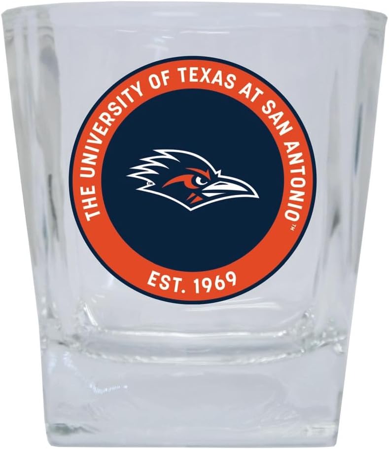 Amazon.com | UTSA Road Runners 10 oz Whiskey Rocks Glass Circle Design Officially Licensed 2 ...