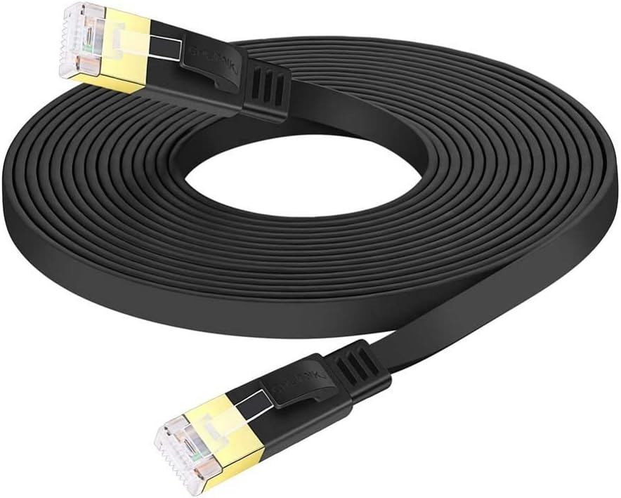 SLDXIAN Cat 7 Ethernet Cable, High Speed Gigabit Flat Lan Network Cable ...