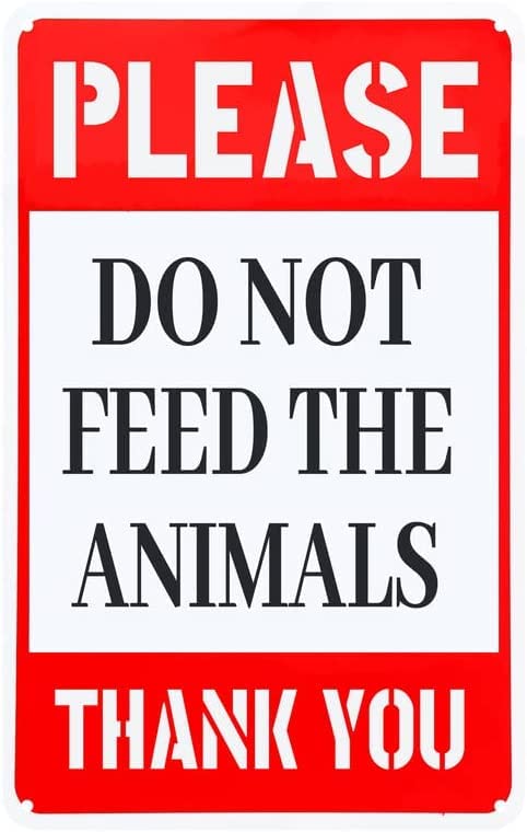 Amazon.com : Please Do Not Feed The Animals Sign - 12 x 16 inch - Rust ...