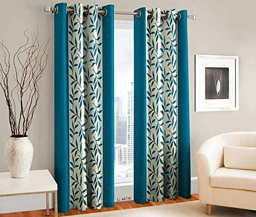Buy RED RIBBON DECOR Floral Print Polyester Eyelet Designer Grommet ...