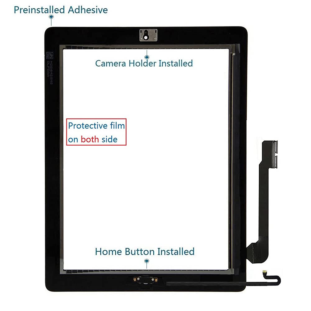 Snapklik.com : Zentop Touch Screen Digitizer Replacement For White iPad 4 4th Generation A1458 ...