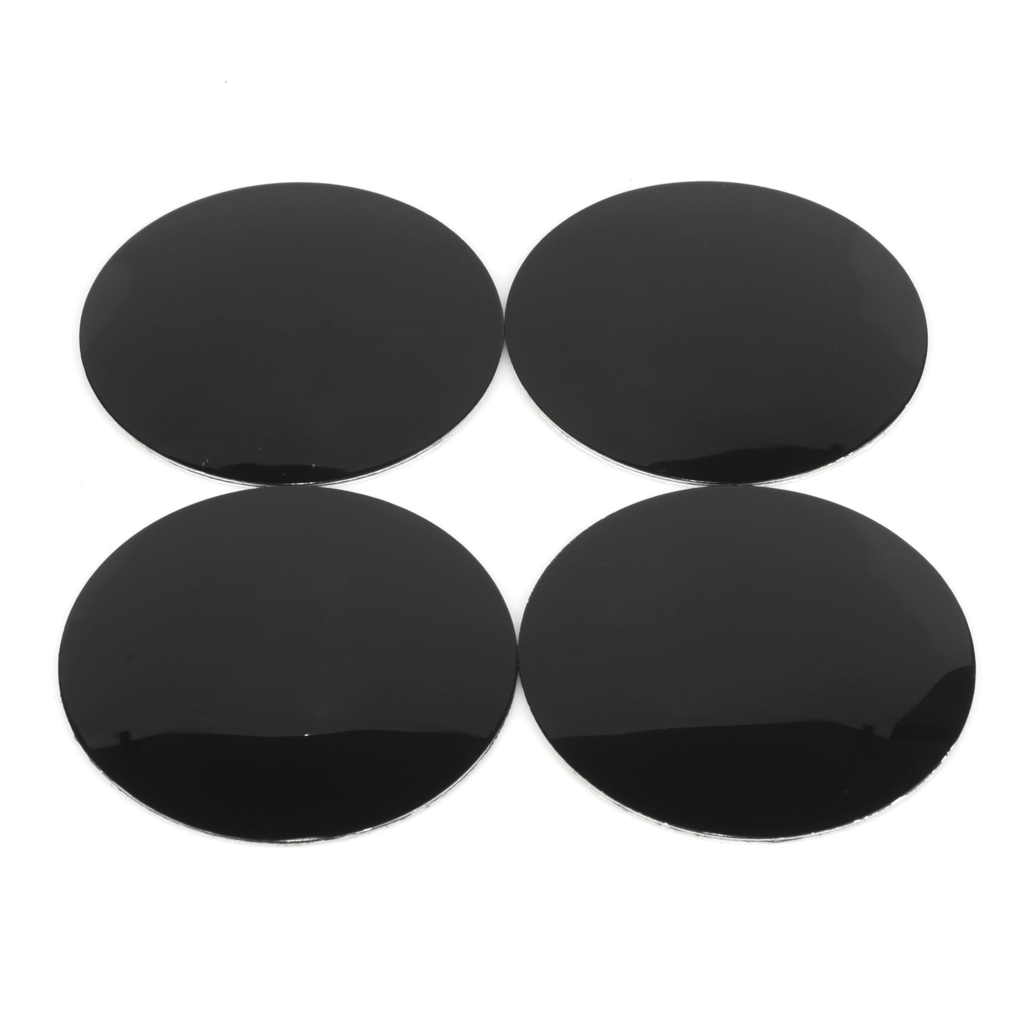 Snapklik.com : 4pcs 64.5mm/2.54in Wheel Center Caps Sticker Black ...
