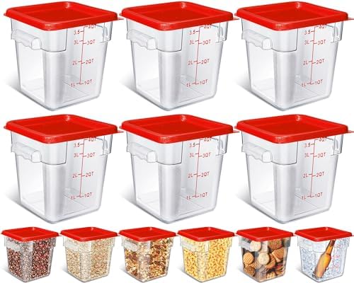 Amazon.com: Roshtia 2 Pcs 22 Qt with Lid Commercial Large Food Storage ...