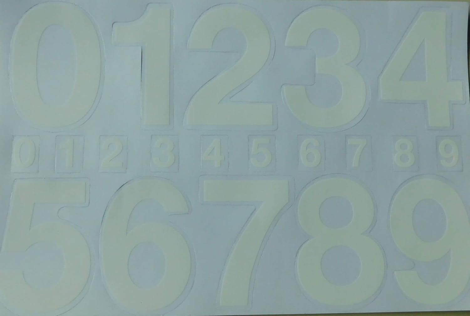 Amazon.com: 1 Sheet - Numbers Letters white height 70mm/2,8inch Sticker ...