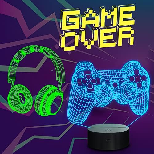 Lightzz 3D Gamepad Night Light, Game Console Illusion lamp with Remote ...