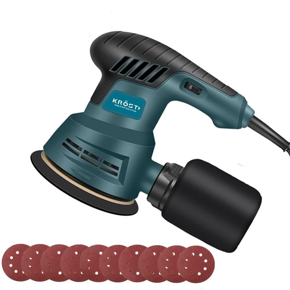 KROST Random Orbital Sander 350W, Electric Sander Copper Armature, Disc ...