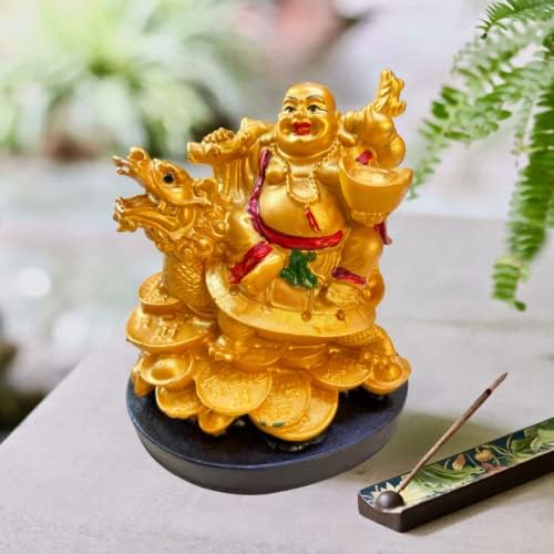 Amazon.com: The Advitya Laughing Buddha Statue with Turtle Figurine for ...