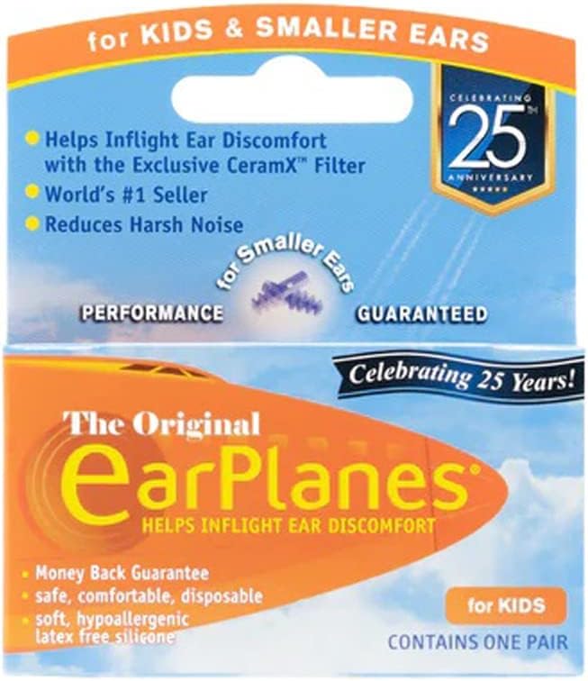 Amazon.com: EarPlanes+ Invisible Airplane Travel Ear Protection Clear ...