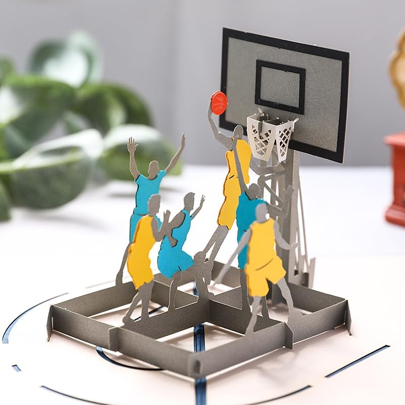 3D Pop Up Slam Dunk Basketball, Sports, NBA Greeting Card for ...