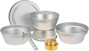 Amazon.com: Portable Camping Cookware Mess Kit Stove Spirit Burner with ...