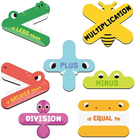 Amazon.com: 7 Pcs Math Sign Magnetic Teacher Tools Greater Than and ...
