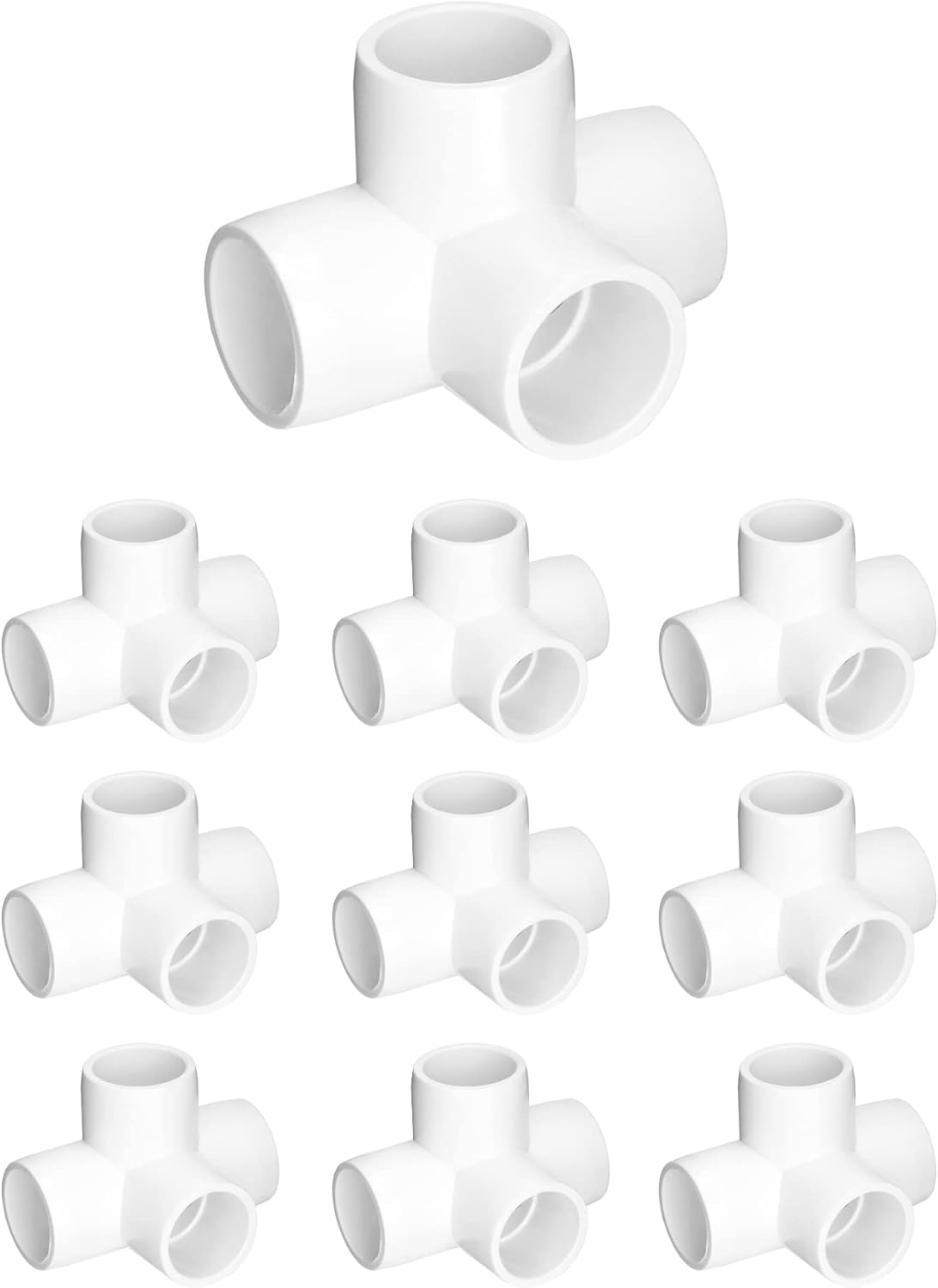 Amazon.com : QWORK 4-Way PVC Fittings, 1/2 Inch Corner Cross Elbow ...