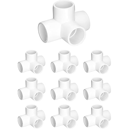 Amazon.com: QWORK 4-Way PVC Fittings, 1/2 Inch Corner Cross Elbow ...