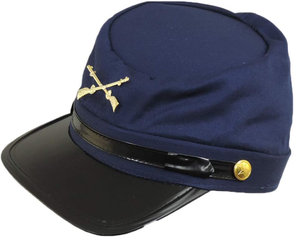 Amazon.com: Cotton Civil War Union Kepi Replica Hat L/XL, Navy Blue ...