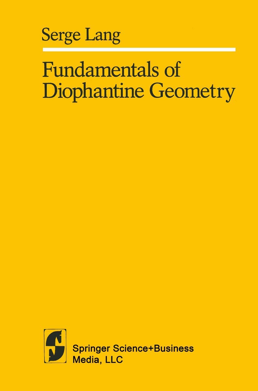 Fundamentals of Diophantine Geometry: Lang, S.: 9780387908373: Amazon ...