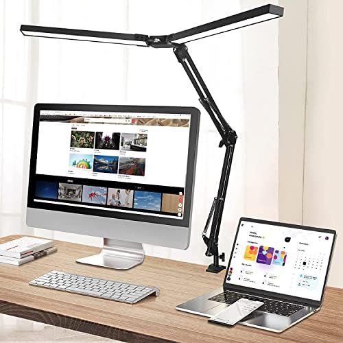 NEWACALOX LED Desk Lamp, 24W Brightest Double Head Piano Desk Lamps ...