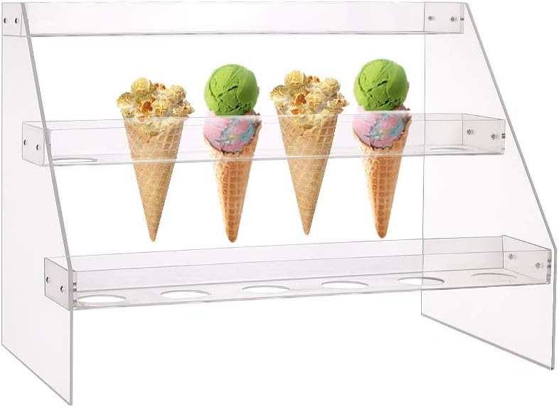 Amazon.com | Fivtyily Cone Display Stand Rack Clear Acrylic Food Ice ...