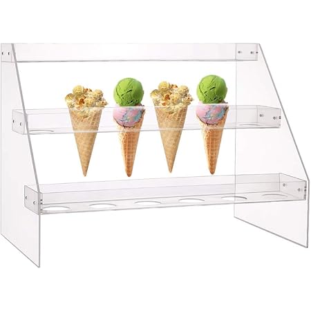 Amazon.com | Fivtyily Cone Display Stand Rack Clear Acrylic Food Ice ...