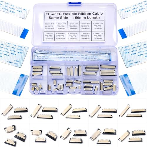 Amazon.com: Kidisoii 1mm Flexible Flat Cable Connectors Kit, 4/6/8/10 ...