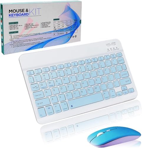 LAMA Wireless Keyboard and Mouse, Ultra Slim Rechargeable Universal ...